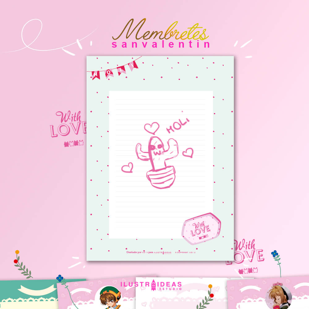 Hojas membretadas para San Valentín | Ilustraideas