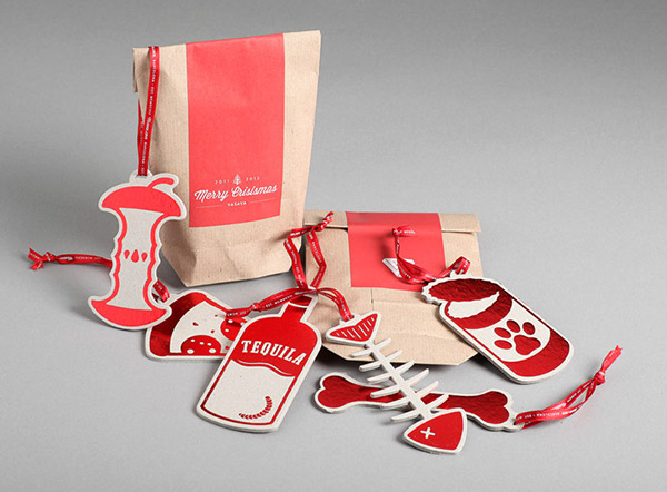 20 creativos diseños de packaging y tag para Navidad | Ilustraideas