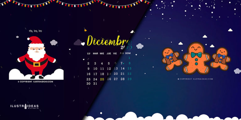 Calendario diciembre 2019 - Descarga - Ilustraideas